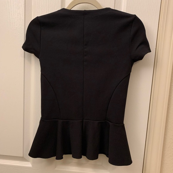 J. Crew | Tops | Jcrew Black Structured Peplum Top | Poshmark
